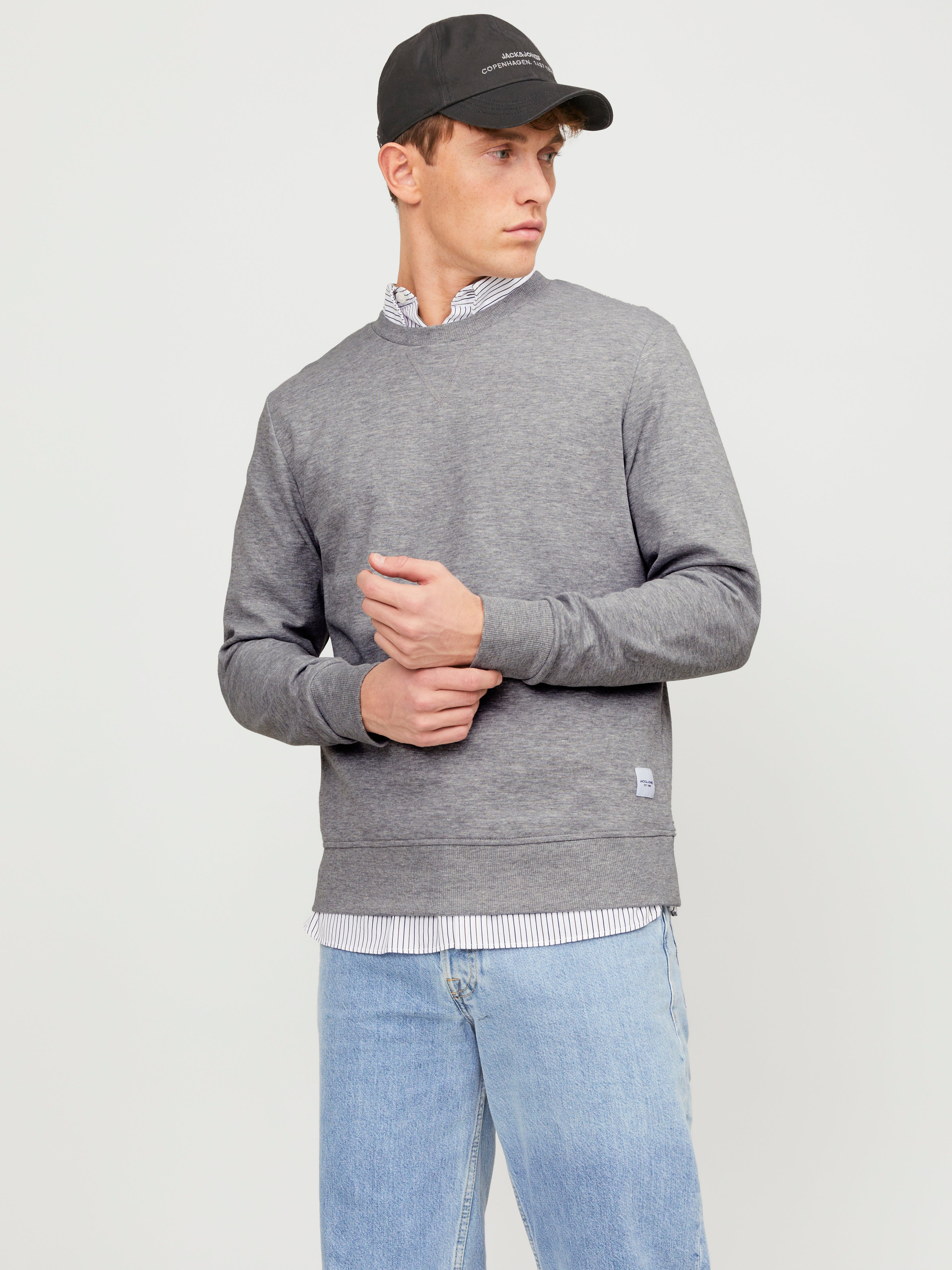 Men's Crew Neck Sweatshirts & Sweaters | JACK & JONES