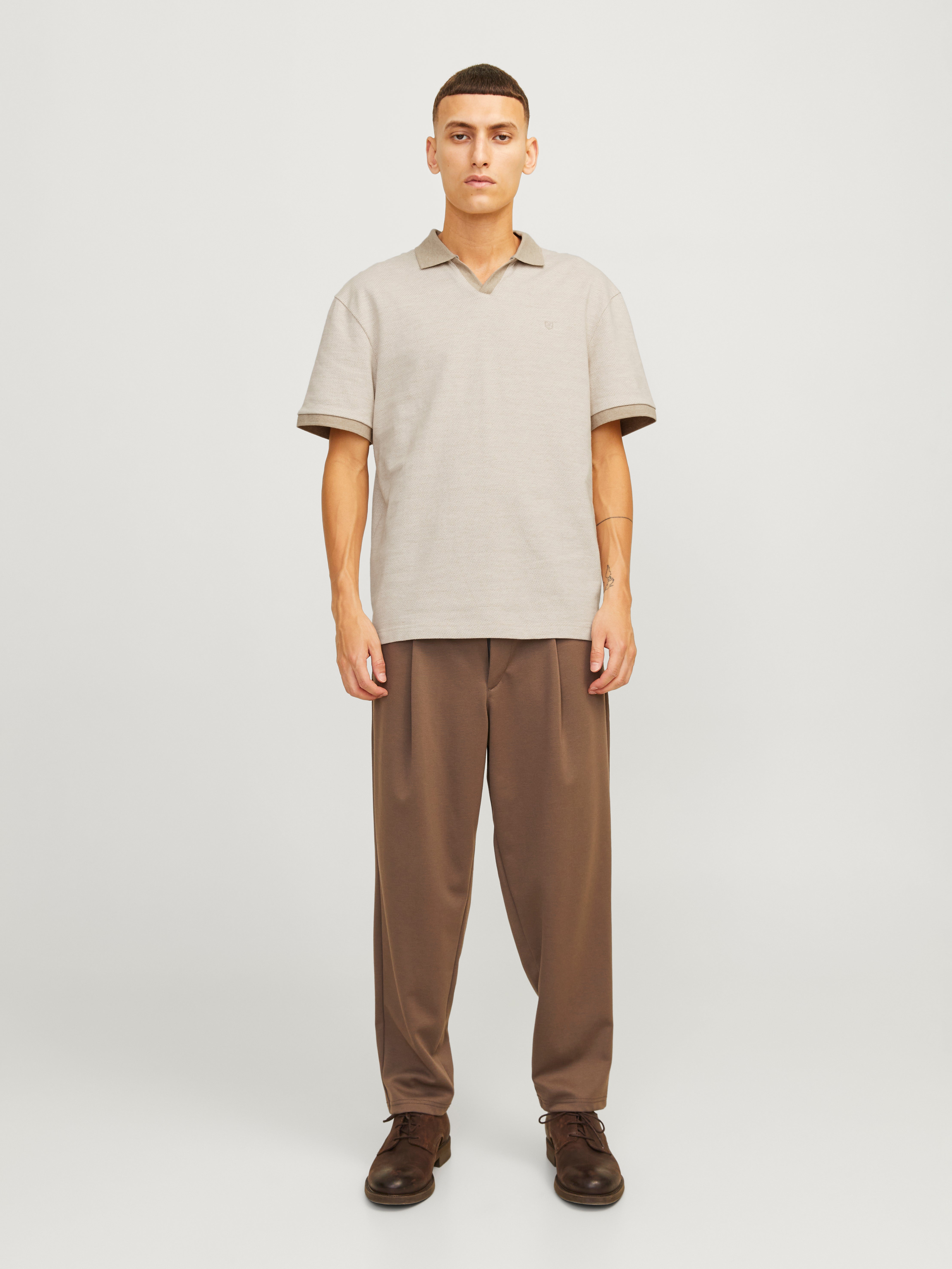 Relaxed Fit Split neck Polo