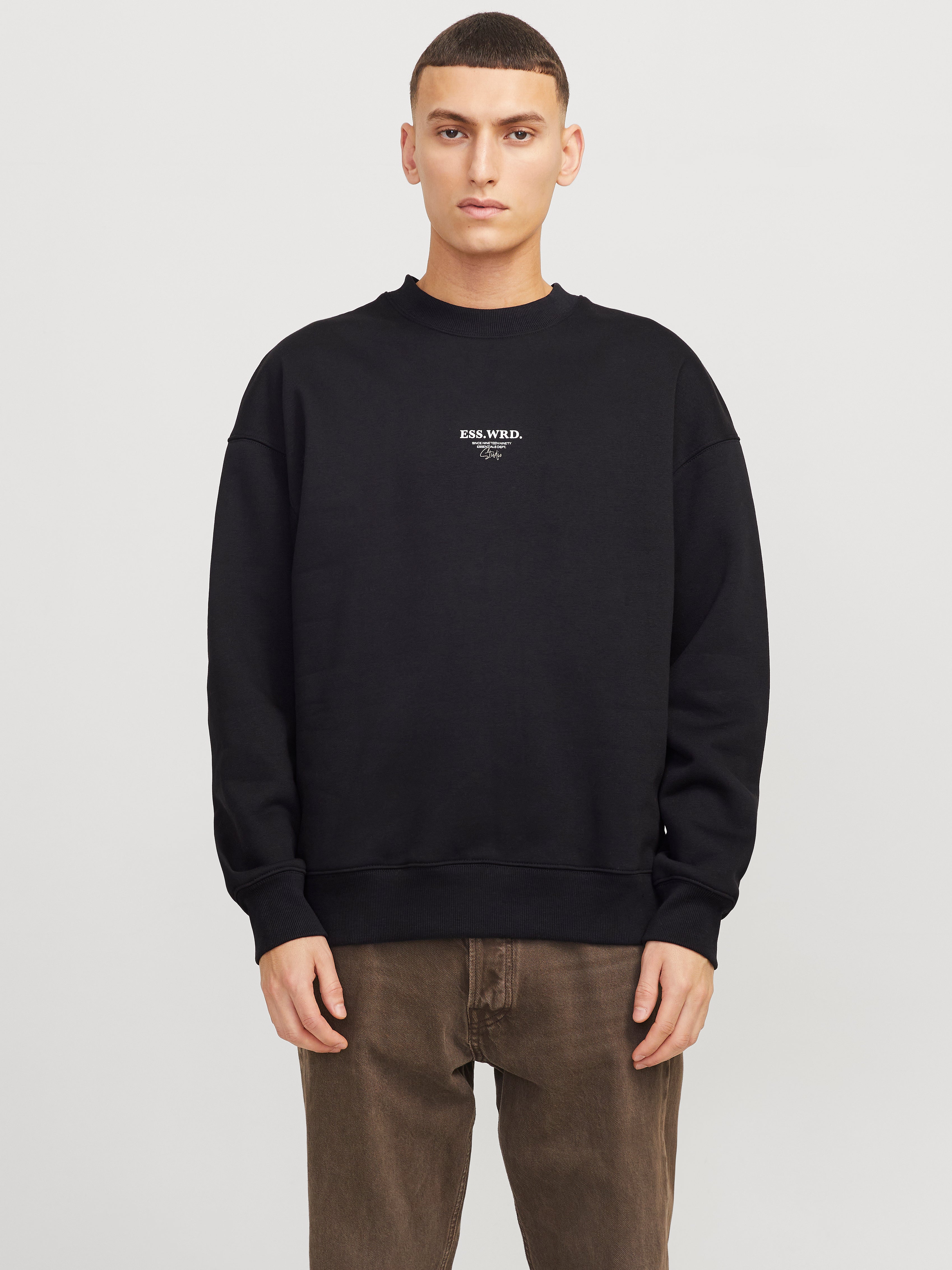 Men's Crew Neck Sweatshirts & Sweaters | JACK & JONES