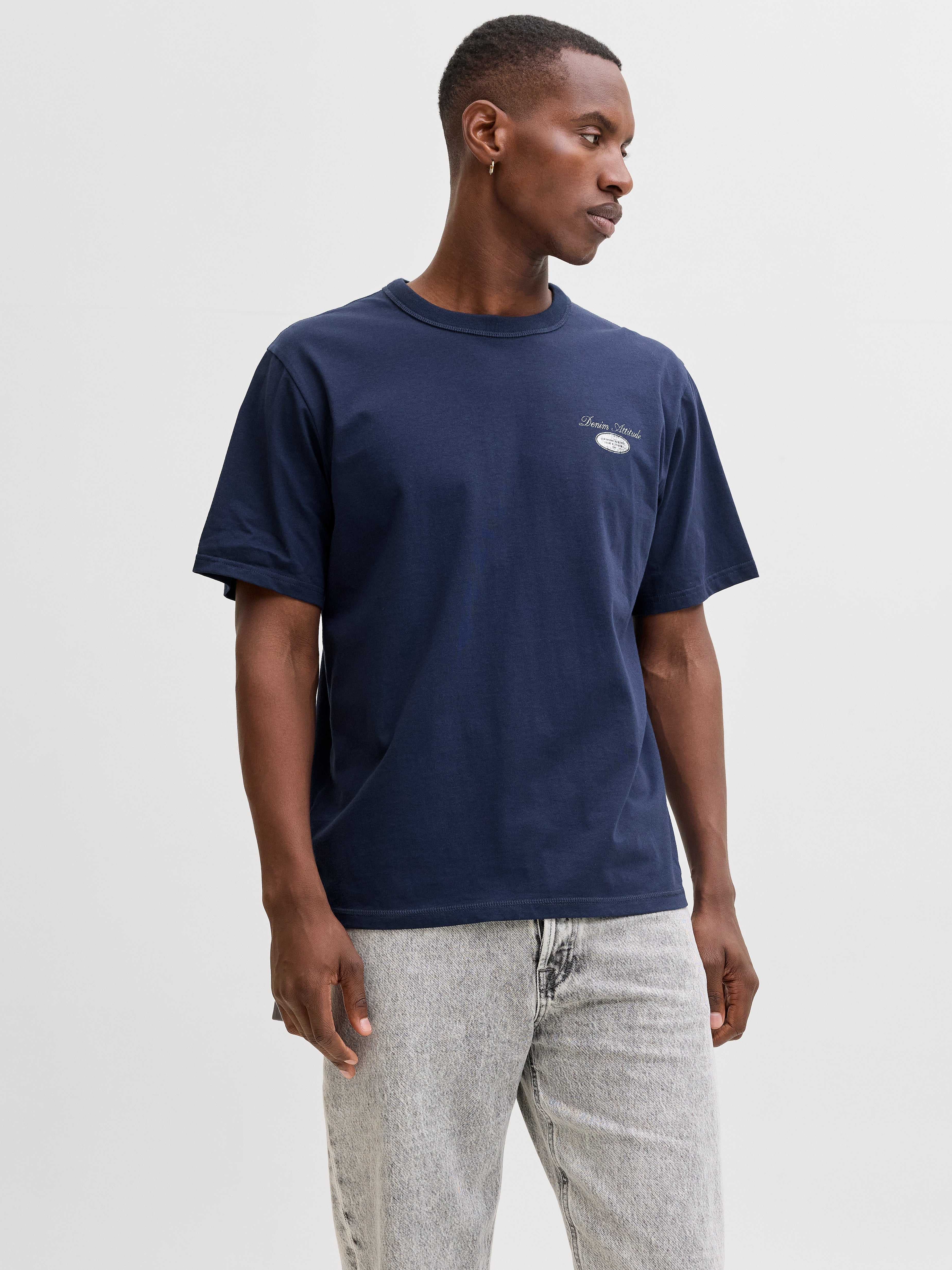 Relaxed Fit T-Shirt | Dark Blue | Jack & Jones®